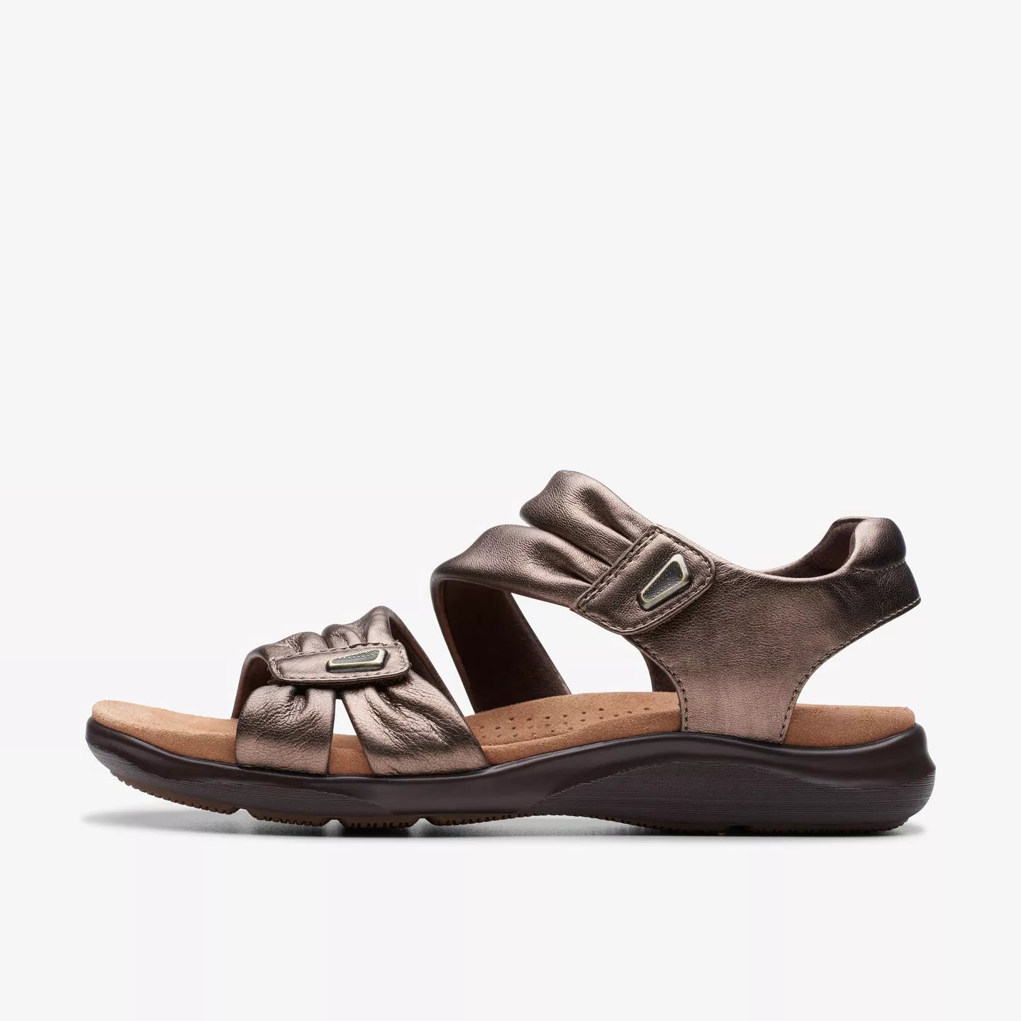 Clarks Artisan Kitly Ave Ladies Wide E Fit Leather Double Touch Fasten ...