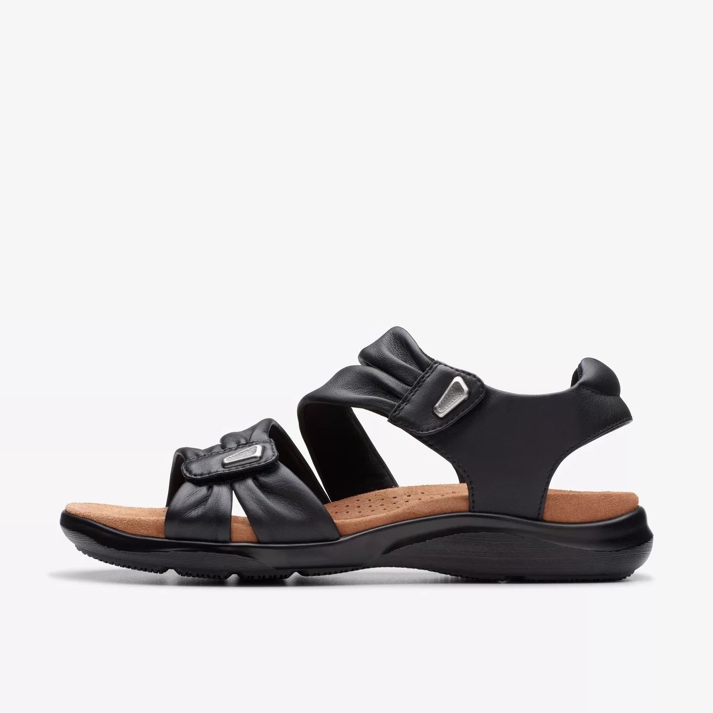 Clarks Artisan Kitly Ave Ladies Wide E Fit Leather Double Touch Fasten ...